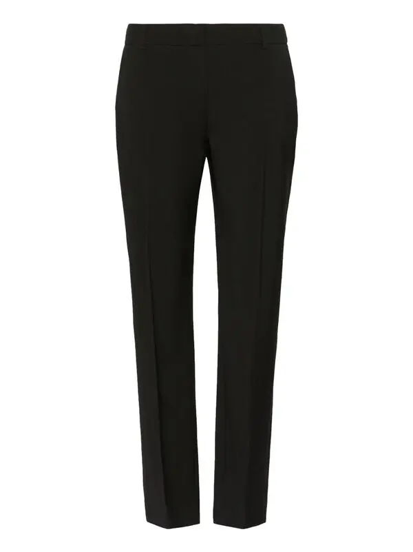 Max Mara Stretch Wool Cigarette Trousers - Black