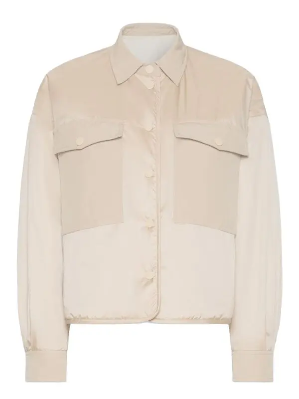 Max Mara Reversible Padded Water-repellent Canvas Jacket - Sand