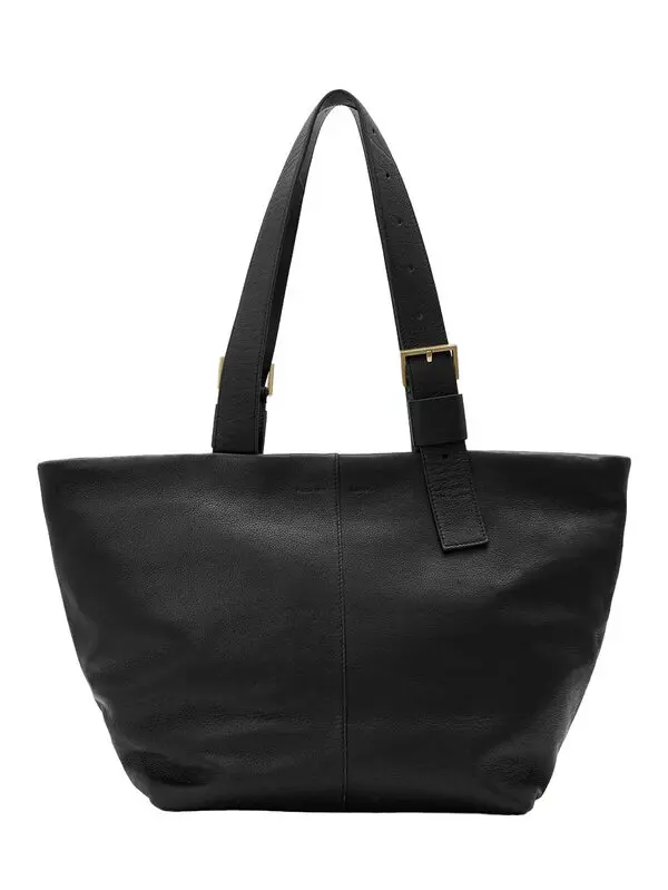 ALLSAINTS Alba Leather Zip Tote - Black
