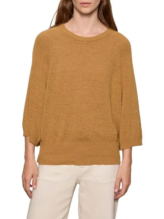 Sanctuary Relaxed Fine Knit Sweater - Cumin Brown