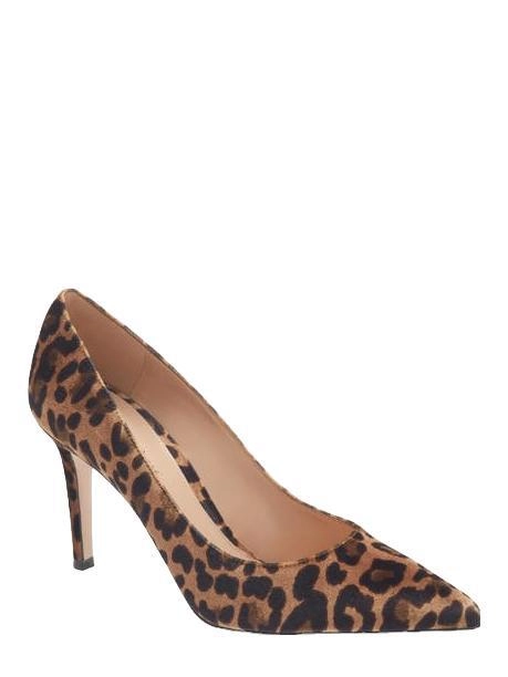 GIANVITO ROSSI Velvet Pumps - Leopard Print