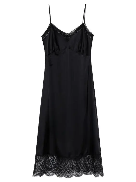 Simone Rocha Lace Trim Slipdress - Black
