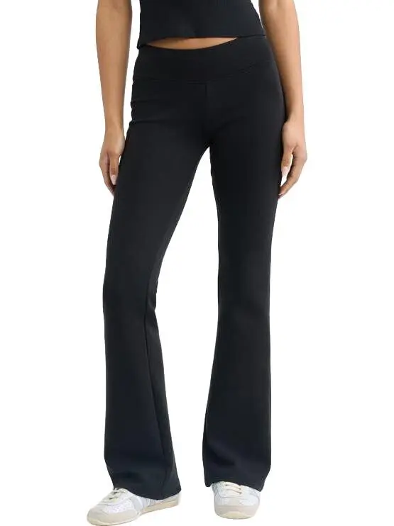 PACSUN Jessa Flare Leg Lounge Pants - Black