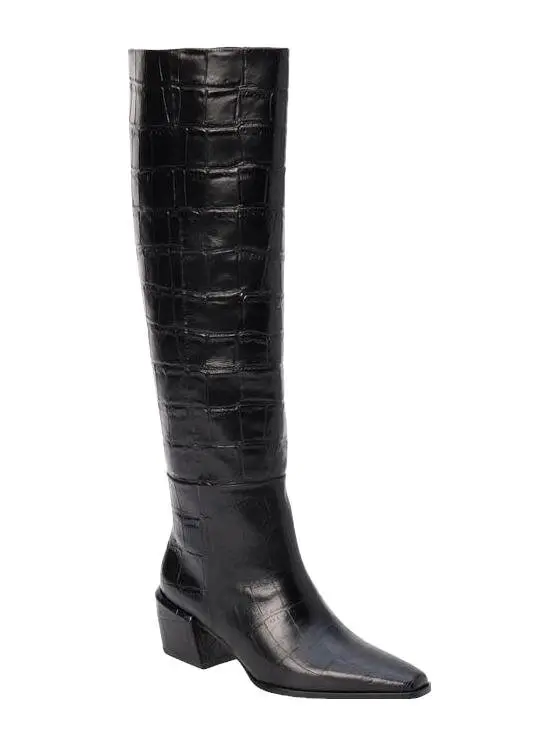Matisse Ellington Knee High Boots - Black Croc