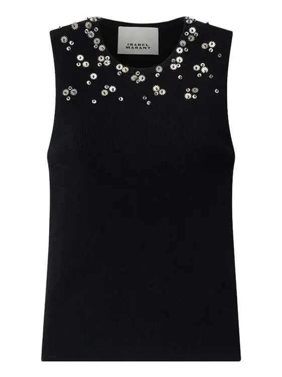 Isabel Marant Étoile Apoline Silk And Cashmere Sweater With Sequins - Black
