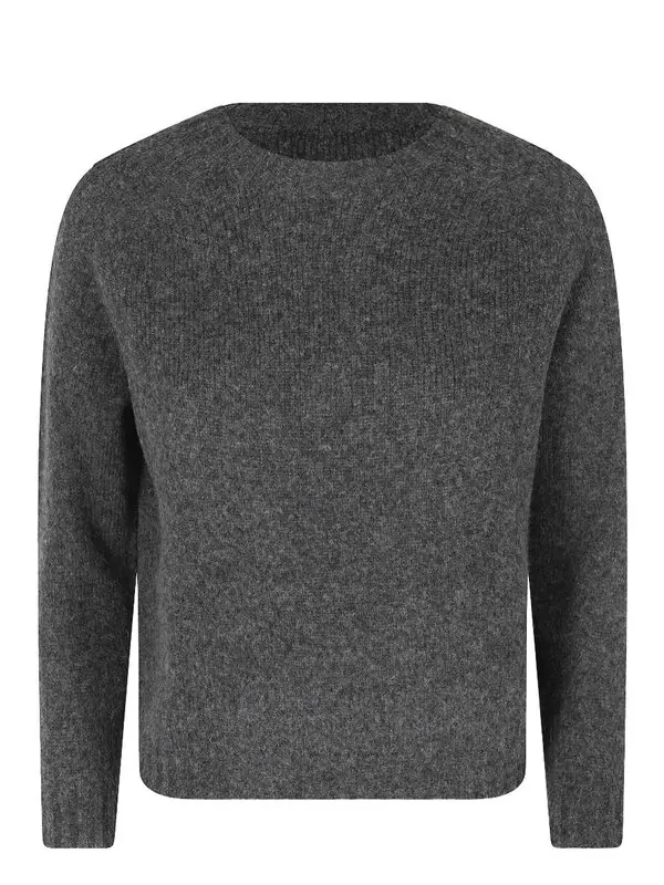 ROBERTO COLLINA Crew Neck Raglan Sleeve Sweater - Grey