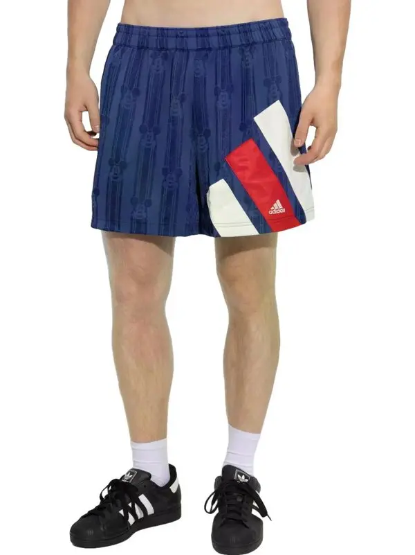Adidas X Disney X Brain Dead Graphic Print Shorts - Blue
