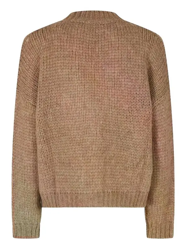 ROBERTO COLLINA Chunky Knit V-neck Cardigan - Brown