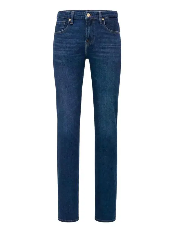 7 For All Mankind Faded Whiskered Jeans - Blue