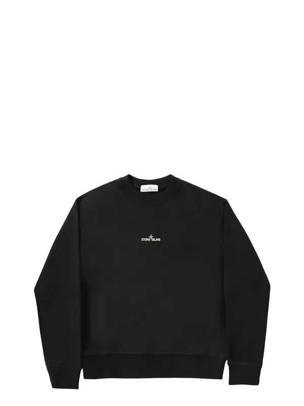 Stone Island Logo-print Sweatshirt - Black