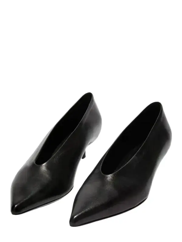 AeydĒ Clara Pointed-toe Kitten-heel Pumps - Black