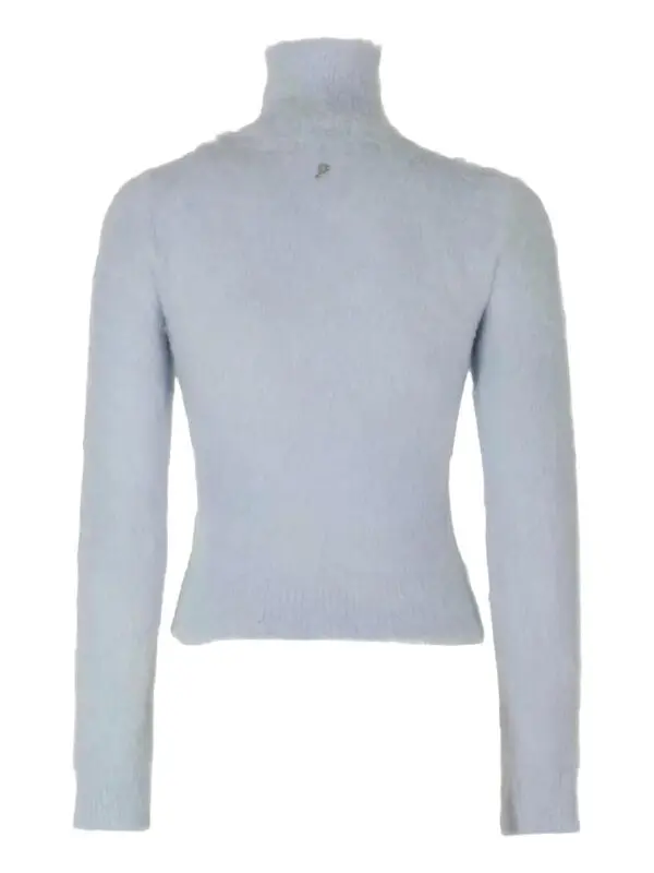 DONDUP Roll-neck Fuzzy-knit Sweater - Blue