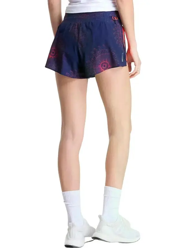 Adidas Adizero Labrum Floral-print Shorts - Blue