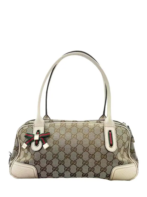 Gucci 2000s Sherry Line Monogram Handbag - Neutrals