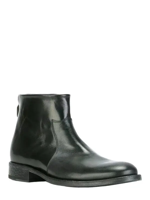 HTC LOS ANGELES Officer Round-toe Boots - Black