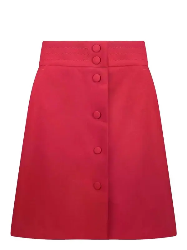 Red Valentino Button-front A-line Mini Skirt - Red