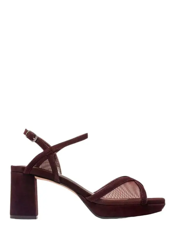 Bernardo Celeste Platform Sandals With Crossover Straps - Brown