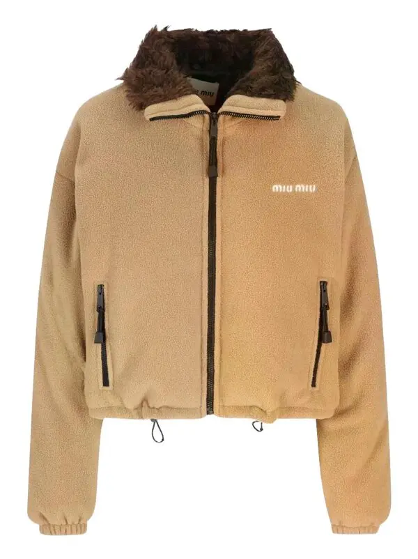 Miu Miu Padded Down Jacket - Neutrals