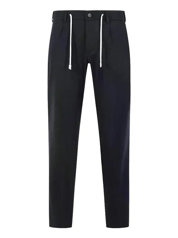 Eleventy Drawstring Pleated Trousers - Blue