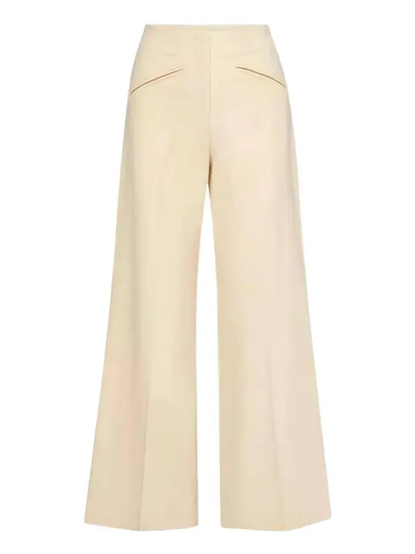 Veronica Beard Cassidee High-waisted Wide-leg Trousers - Neutrals