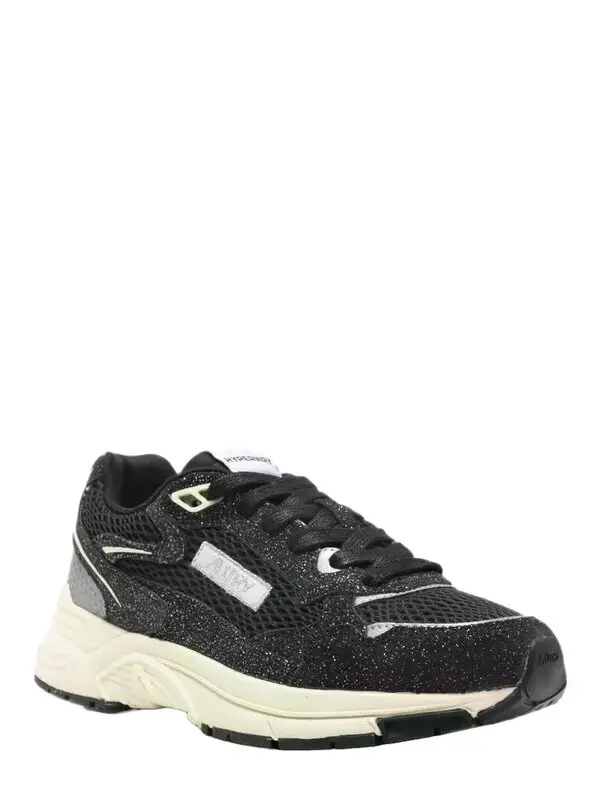 AUTRY Hyperway Glitter-effect Sneakers - Black