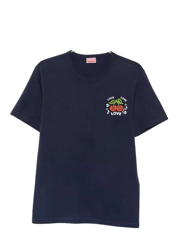 Kenzo Cherry-patch T-shirt - Blue