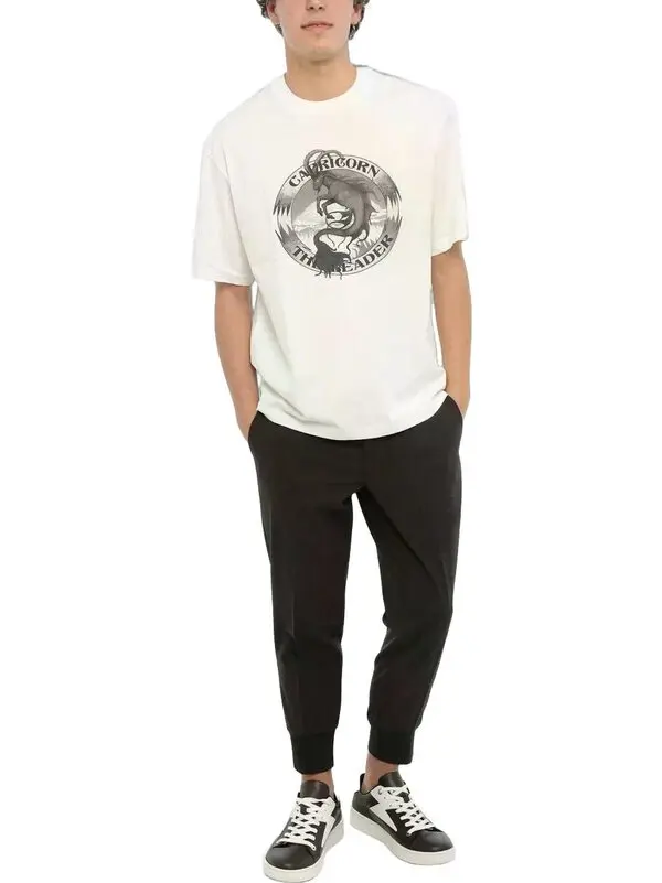 Neil Barrett Capricorn The Leader Graphic-print Slim-fit T-shirt - White