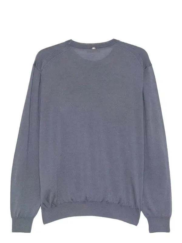 Herno Crew Neck Long Sleeve Sweater - Blue