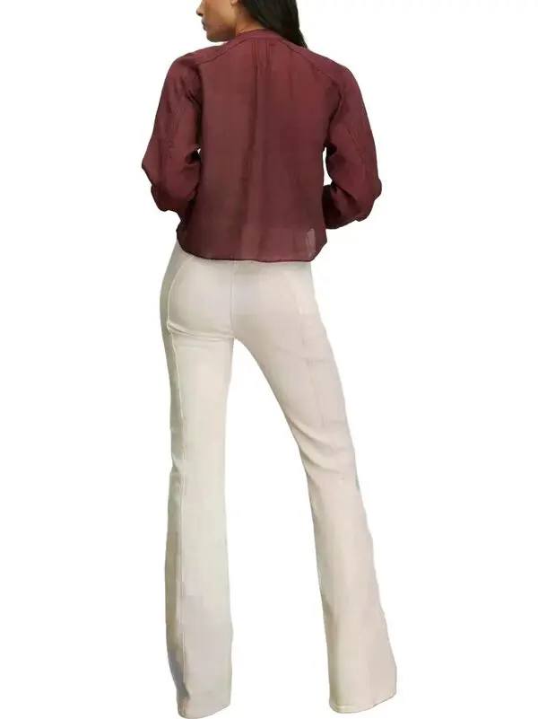 Veronica Beard Pintuck-pleated Tassel-tie Blouse - Red