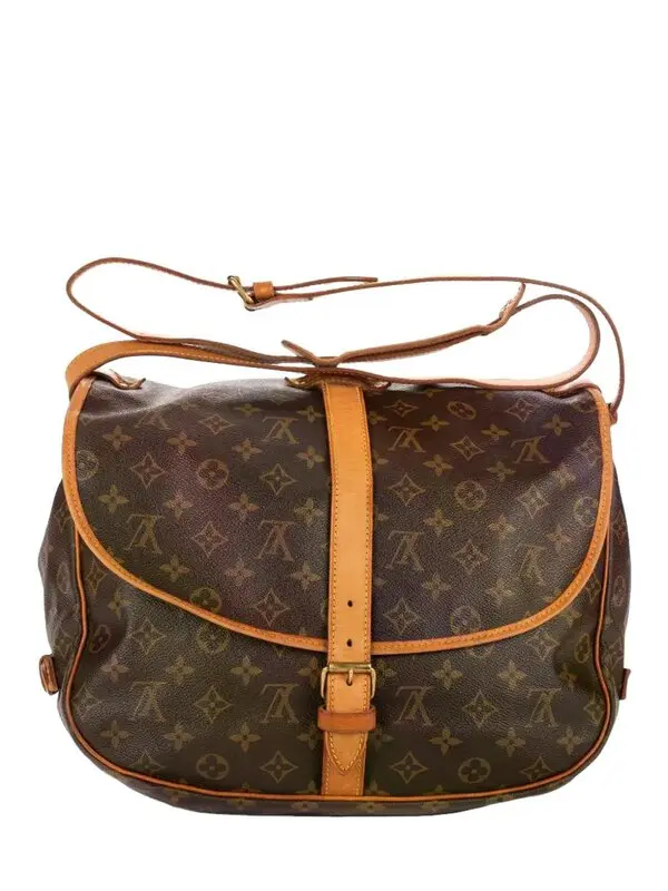 LOUIS VUITTON Monogram Canvas Shoulder Bag - Brown