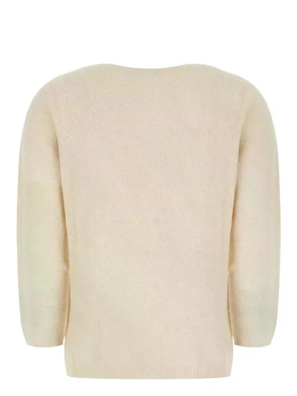 Fabiana Filippi Boat-neck Three-quarter-sleeve Sweater - Neutrals