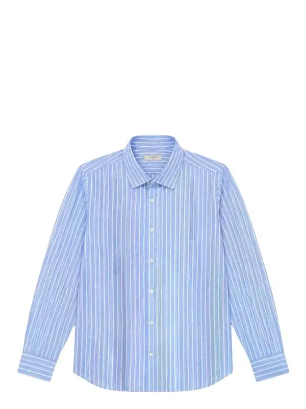 Seventy Striped Linen Shirt - Blue