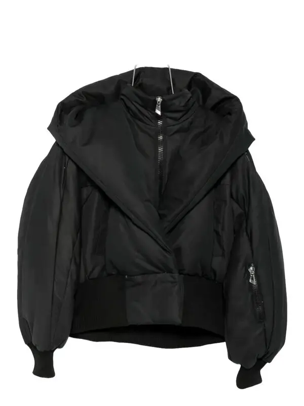 Attico High-collar Padded Jacket - Black