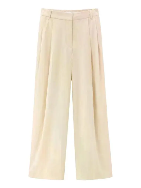 IRO PARIS Hayda Pleated Wide-leg Trousers - Neutrals