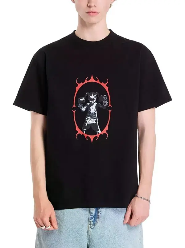 PATTA Boxing Graphic Print T-shirt - Black