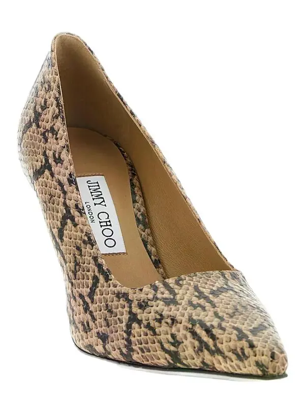 JIMMY CHOO Ixia Snake-effect Pumps - Neutrals