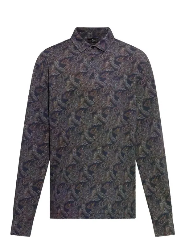 Etro Paisley-print Long-sleeve Shirt - Blue