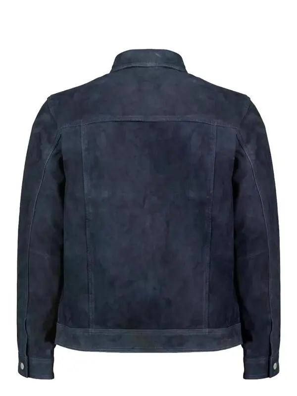 Officine Générale Loki Leather Jacket - Blue
