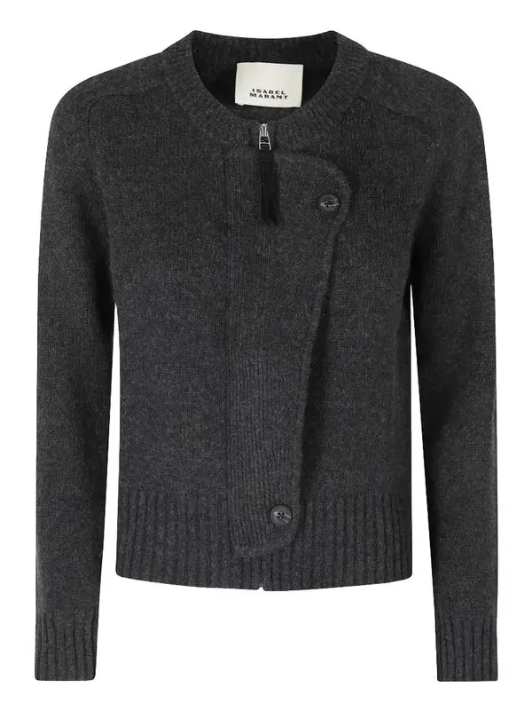 Isabel Marant Étoile Asymmetric Zip-fastening Cardigan - Grey