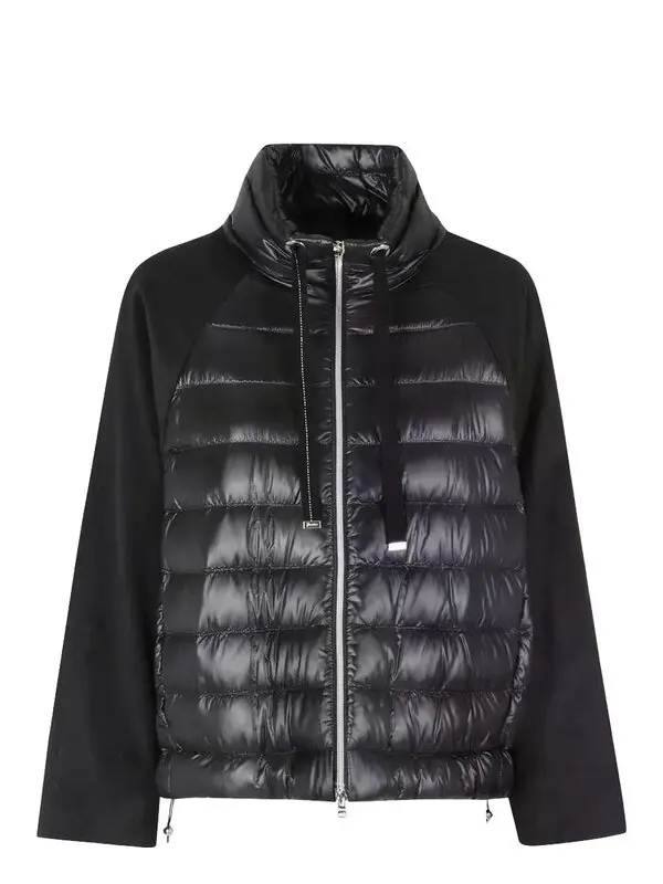 Herno Quilted Panelled High Neck Jacket - Black
