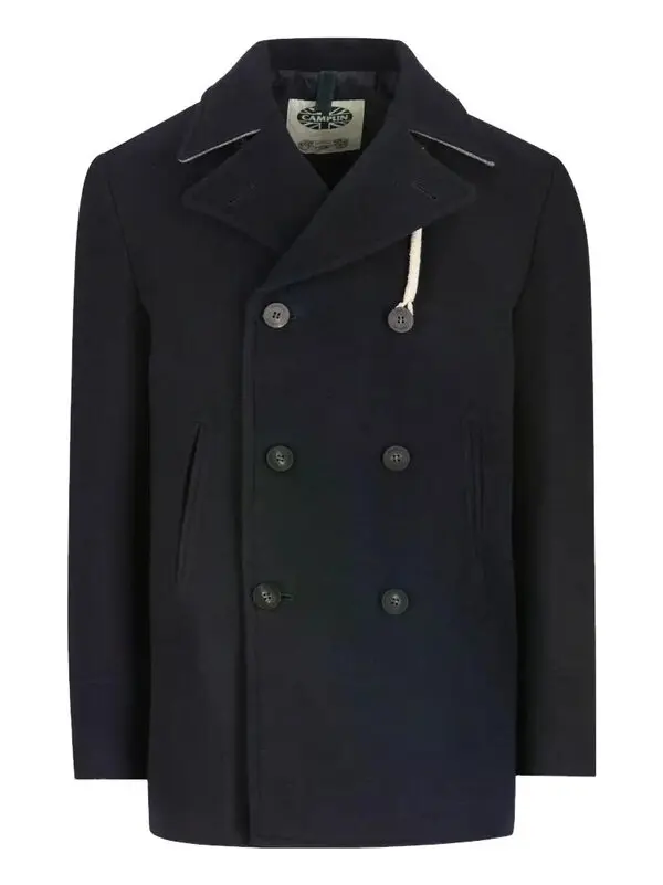 CAMPLIN Double-breasted Notch-lapel Peacoat - Blue