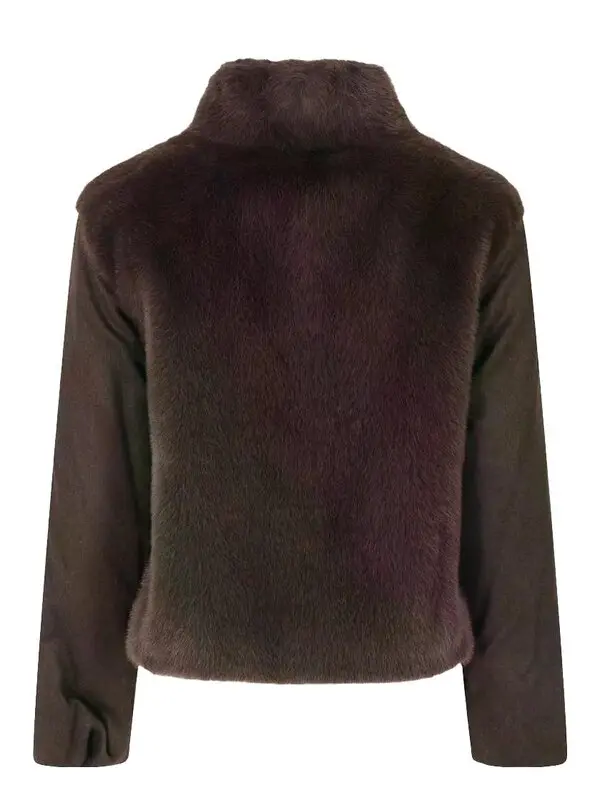 Herno Faux-fur Panelled Jacket - Brown
