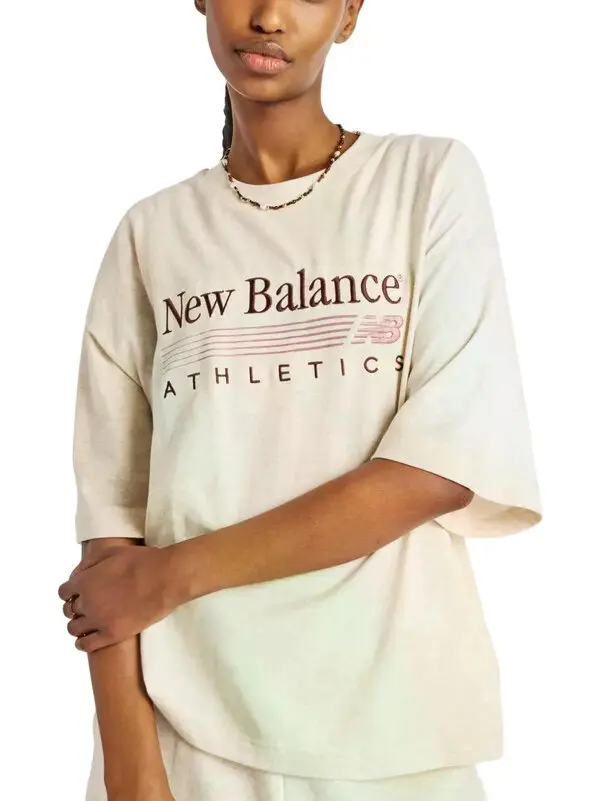 NEW BALANCE Trackside Logo T-shirt - Neutrals