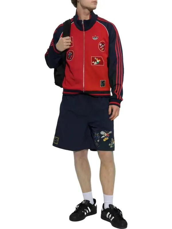 Adidas X Disney X Brain Dead Cartoon Appliqué Track Shorts - Blue