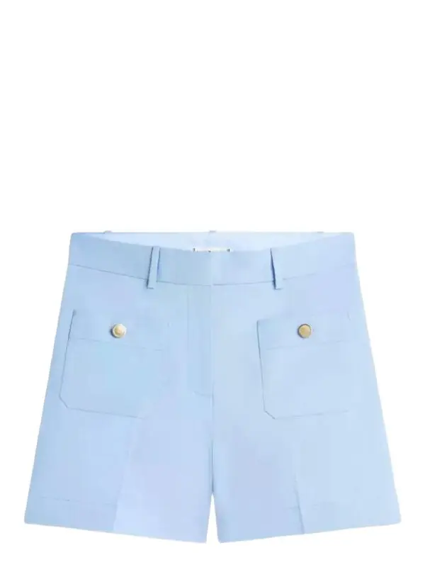 Tommy Hilfiger Cotton Shorts With Button-flap Pockets - Blue