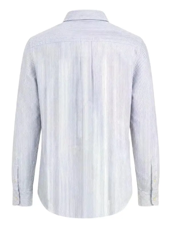 ALLEY DOCKS 963 Striped Long-sleeve Shirt - Blue