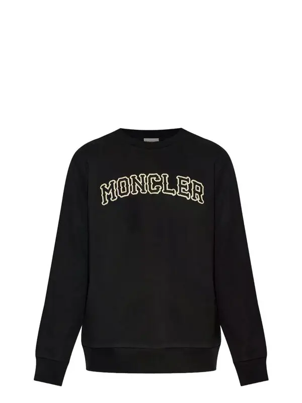 Moncler Embroidered Logo Sweatshirt - Black