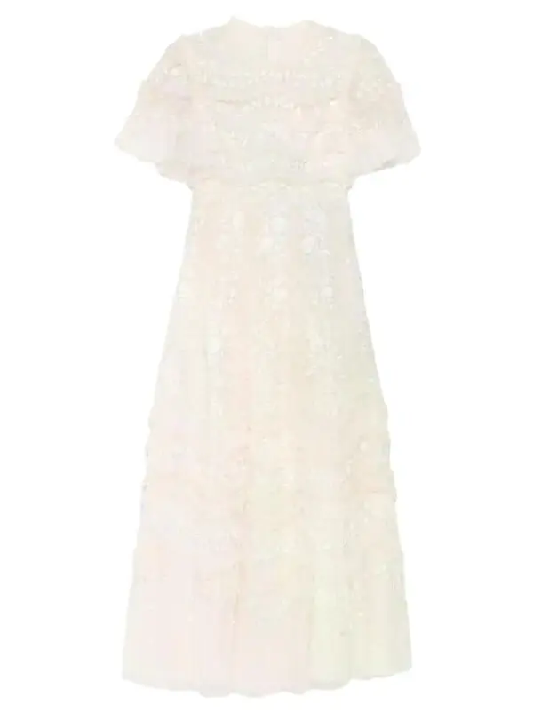 NEEDLE & THREAD Gianna Ankle Gown - Neutrals