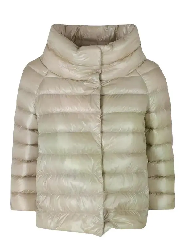 Herno Sofia Quilted High-neck Jacket - Neutrals