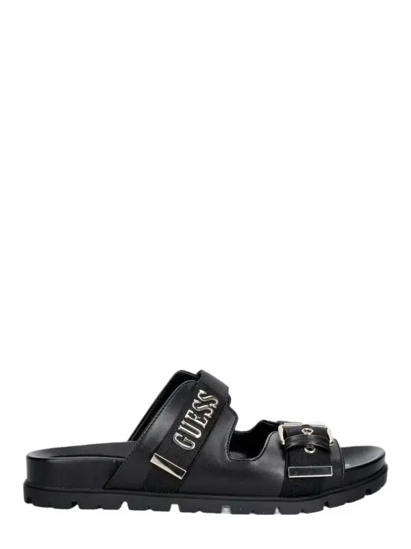 Guess Buckle-fastening Flat Sandals - Black